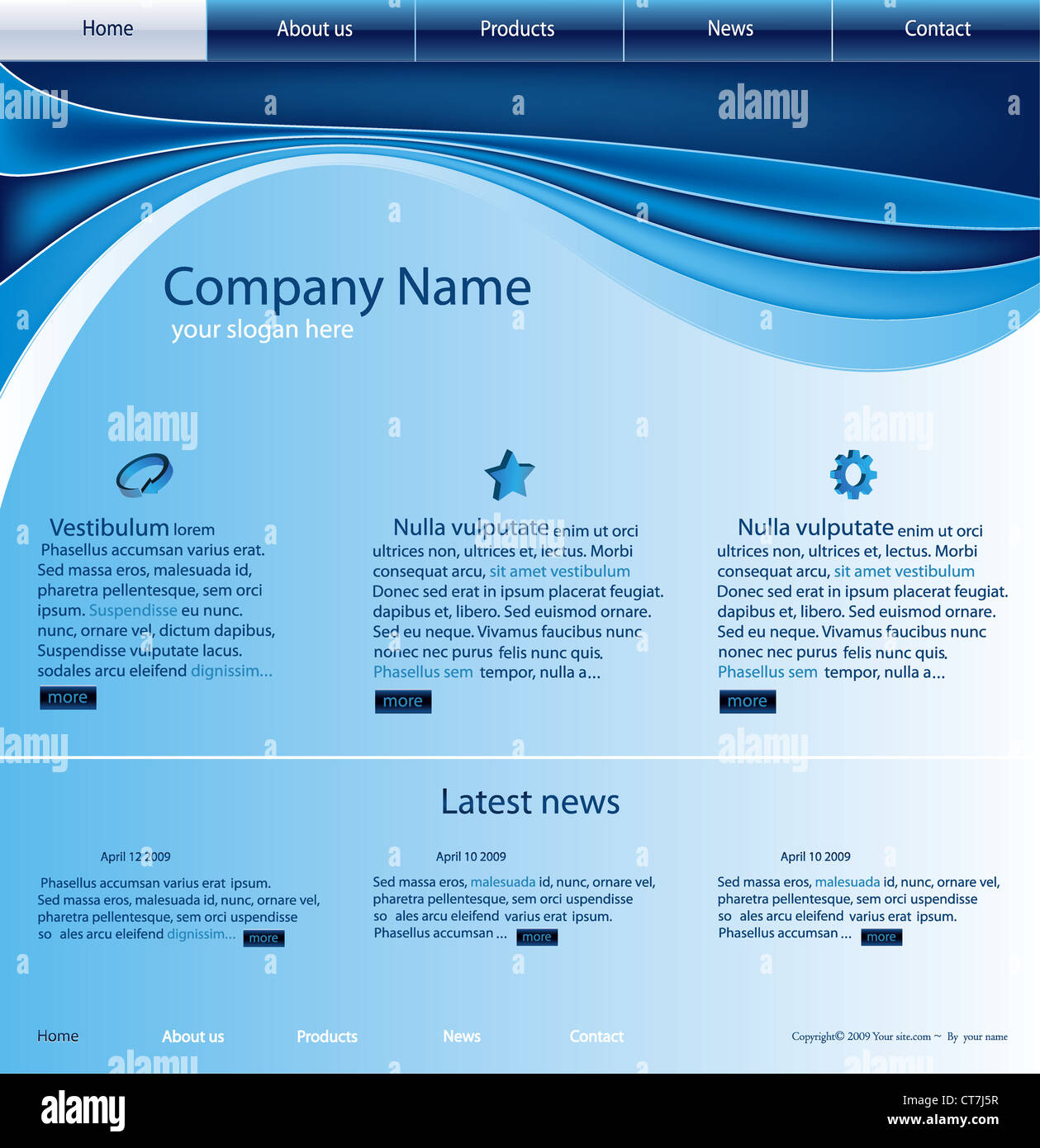 editable website template Stock Photo - Alamy