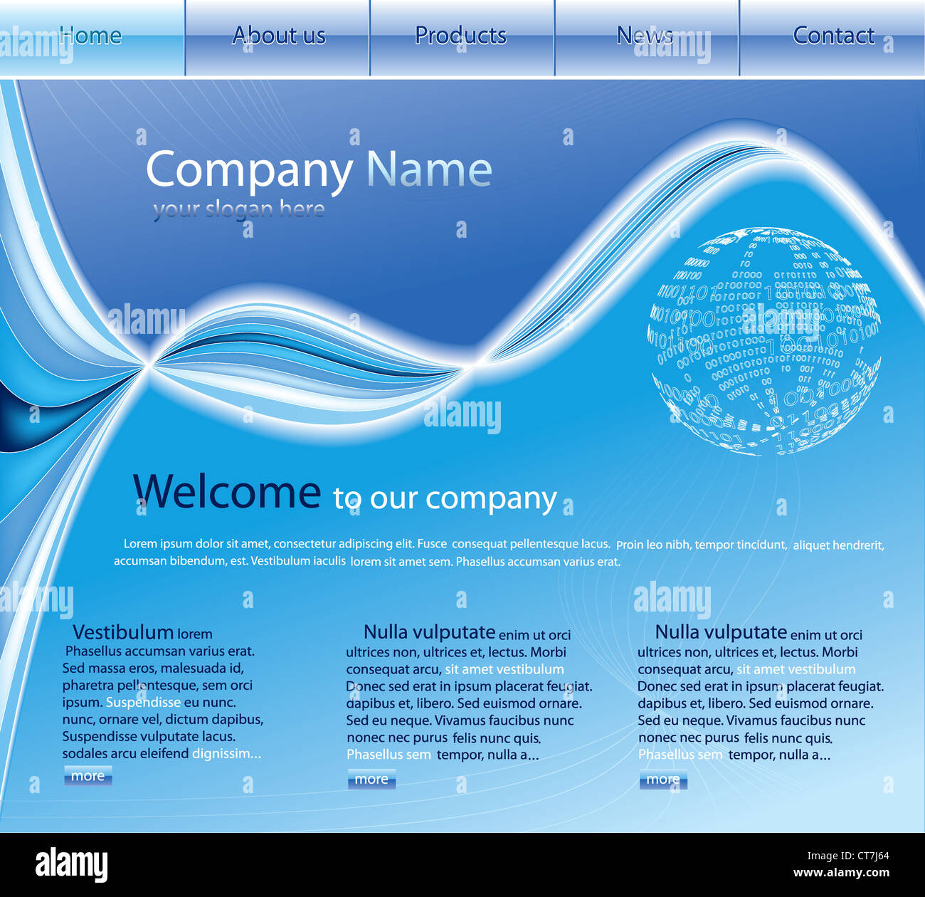 editable website template Stock Photo - Alamy