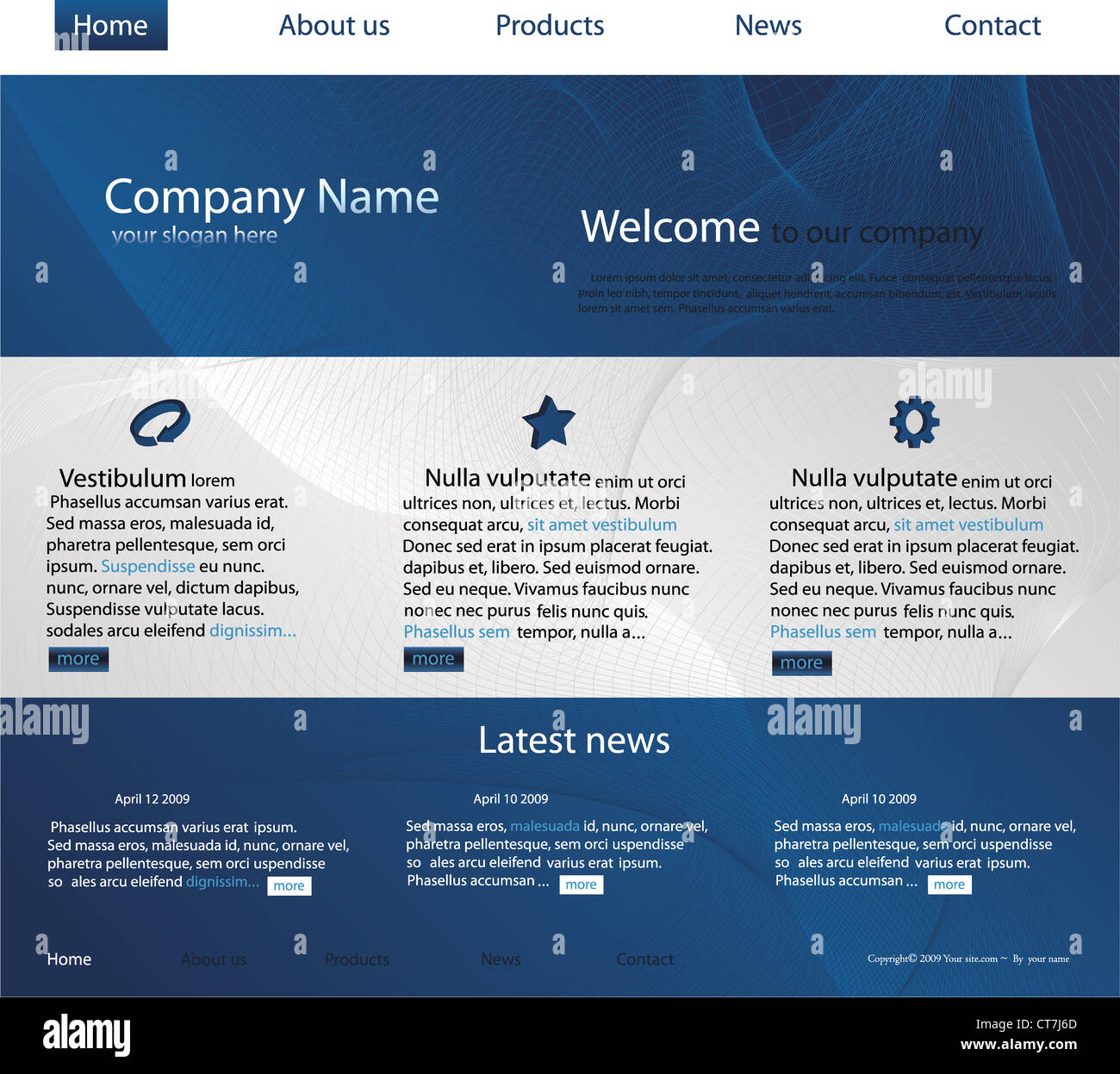 editable website template Stock Photo - Alamy