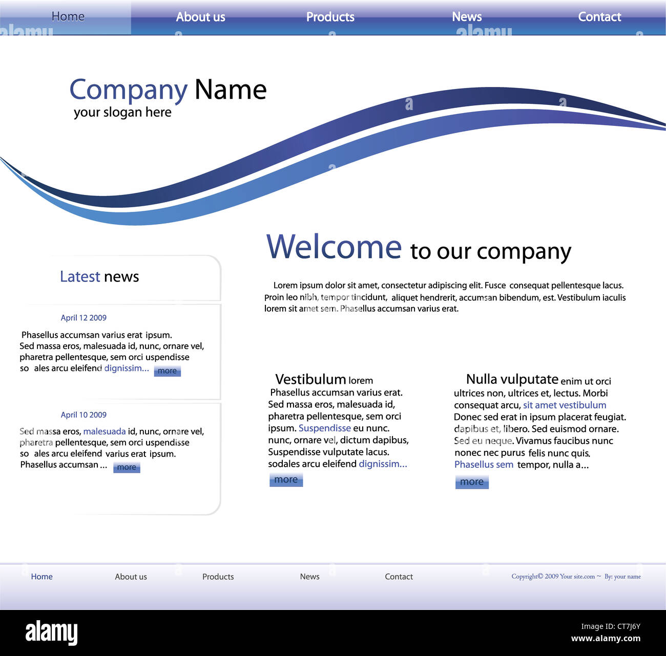 editable website template Stock Photo - Alamy