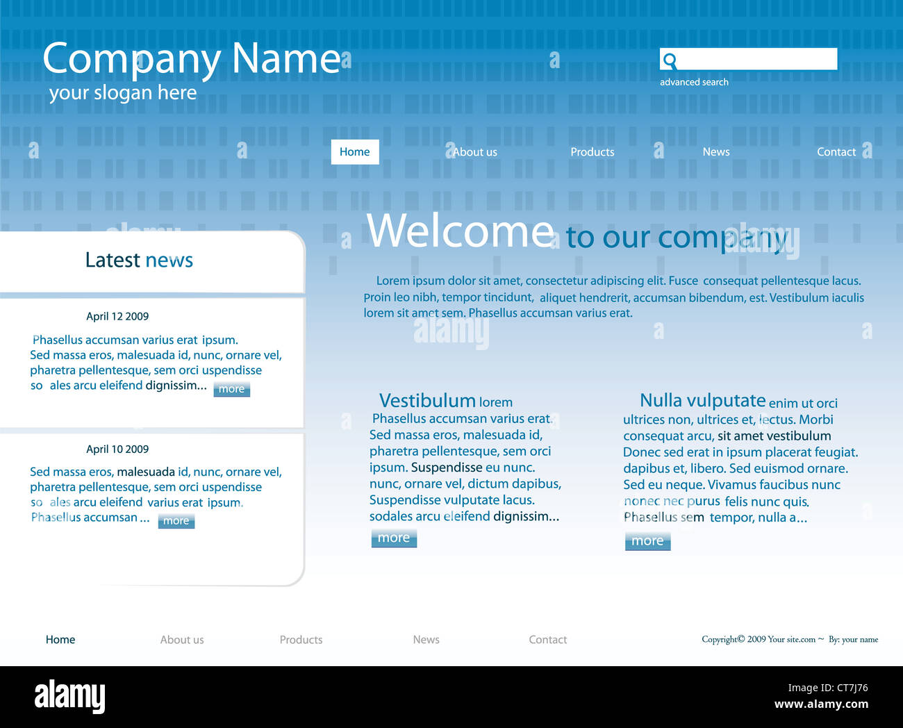 editable website template Stock Photo - Alamy