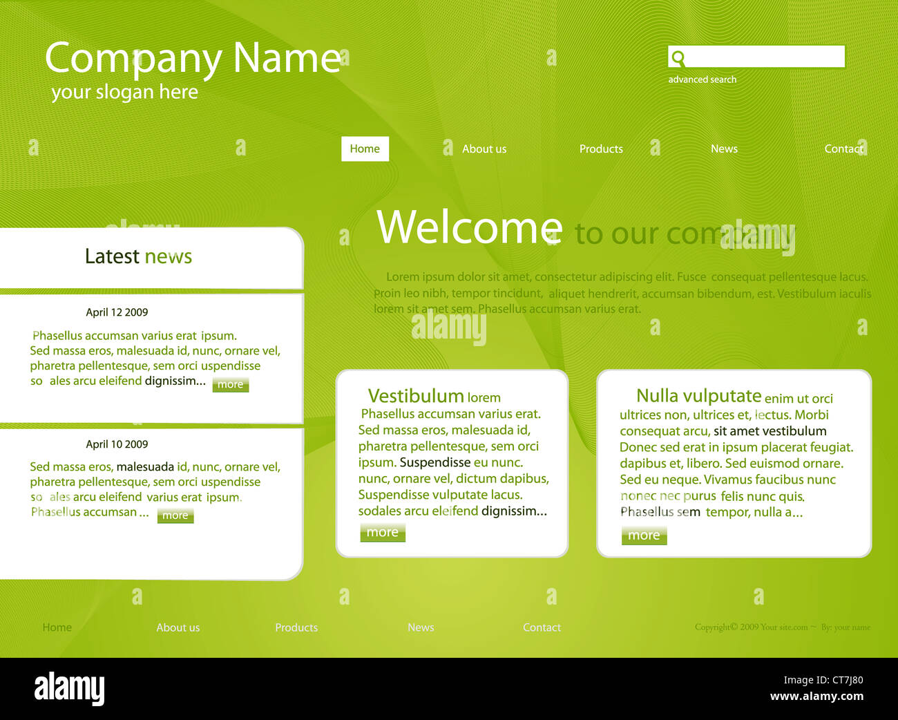editable website template Stock Photo - Alamy