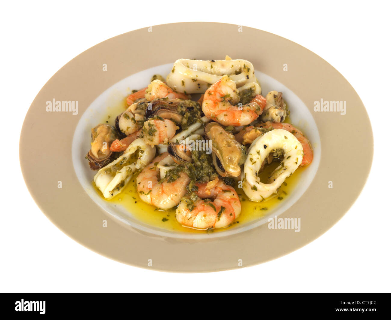 Cold Seafood Salad Stock Photo - Alamy