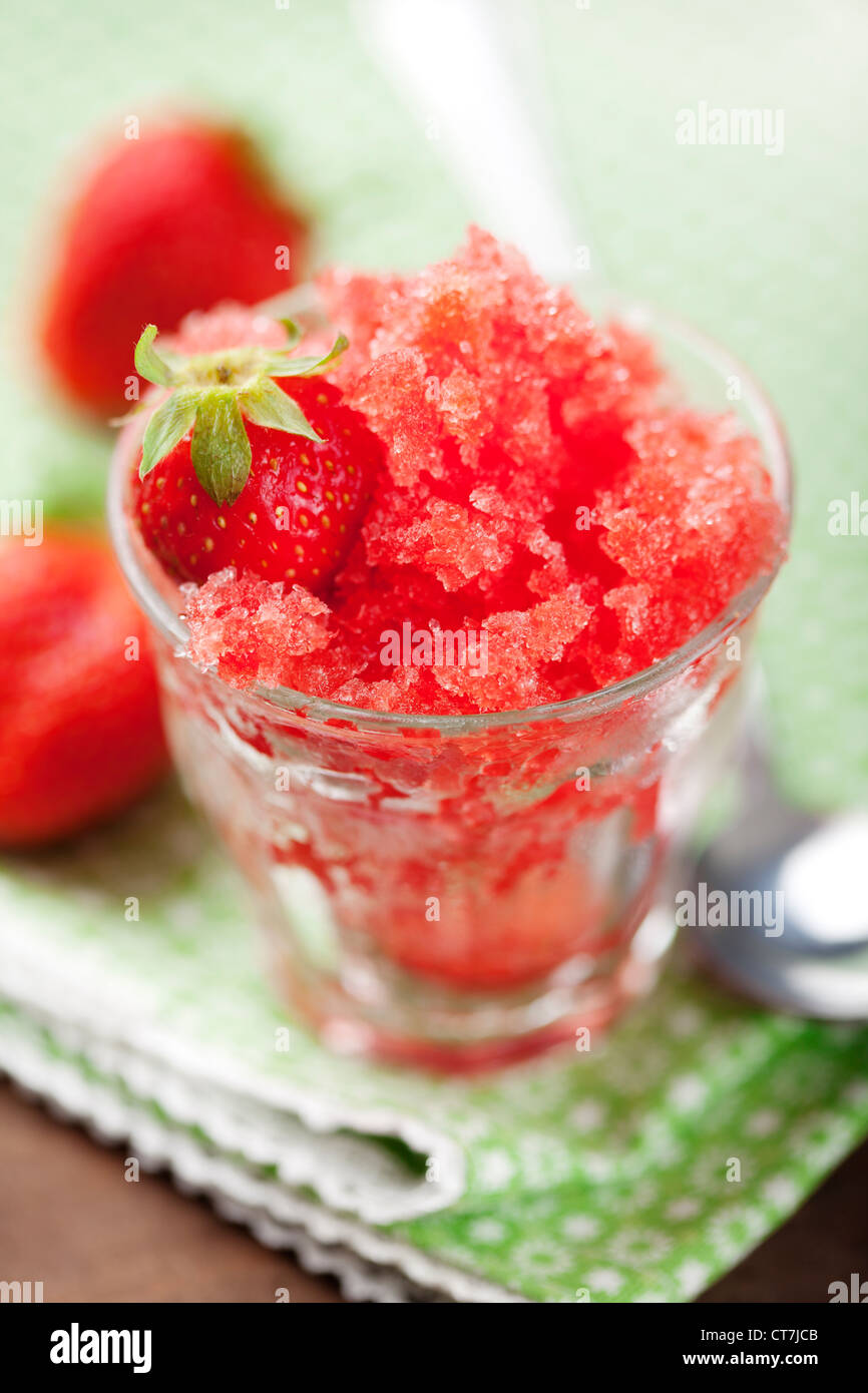 strawberry slush ice Stock Photo - Alamy