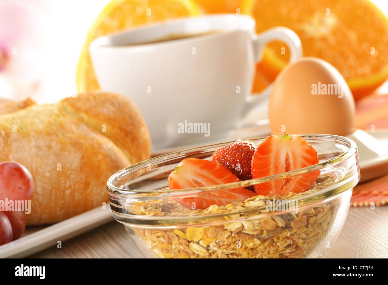 Breakfast on the table Stock Photo - Alamy