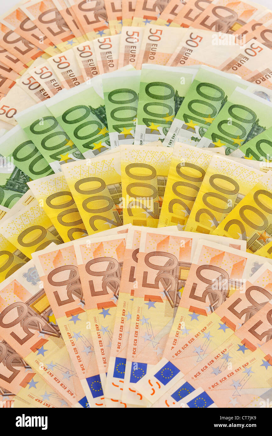 Composition with Euro banknotes. European Union currency Stock Photo ...