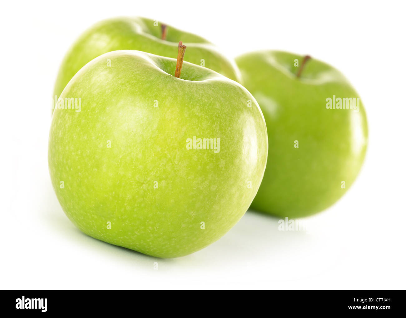 Green apple isolated on white Stock Photo - Alamy