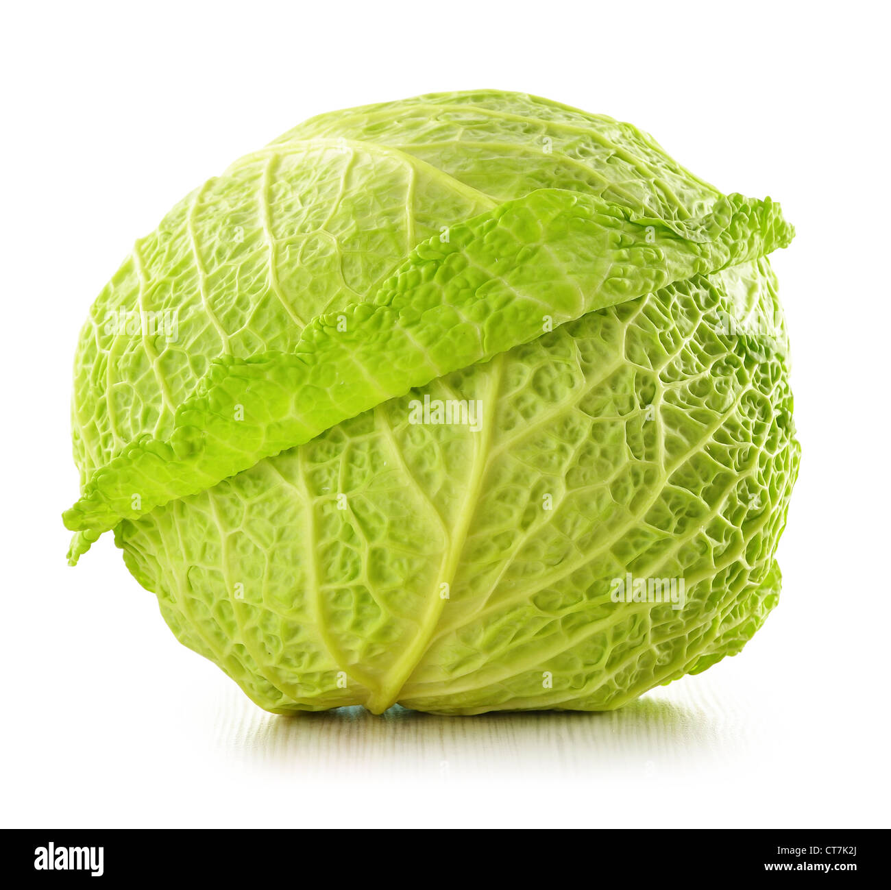 Fresh cabbage isolated on white Stock Photo - Alamy