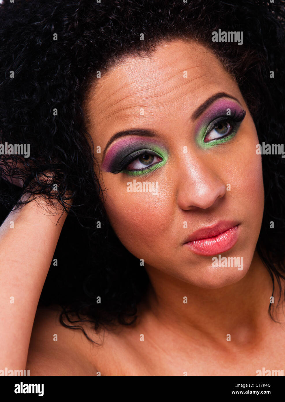Portrait of a beautiful African American Woman Stock Photo - Alamy