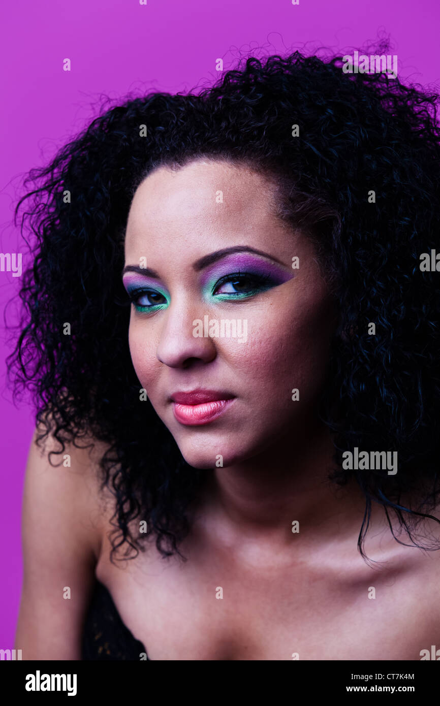 Portrait of a beautiful African American Woman Stock Photo - Alamy