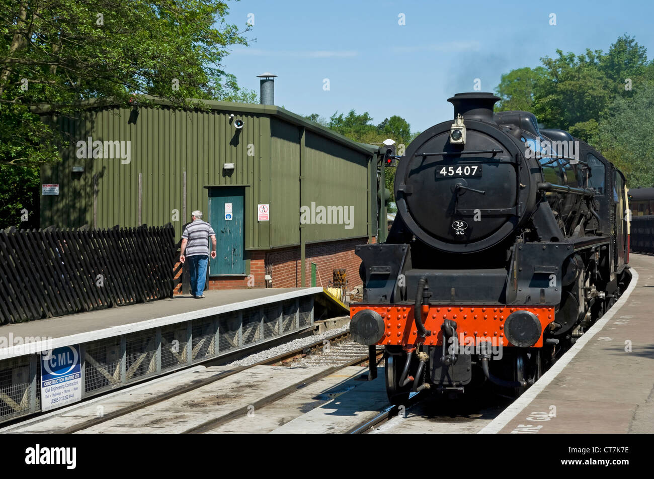 The Lancashire Fusilier steam train locomotive engine in summer ...
