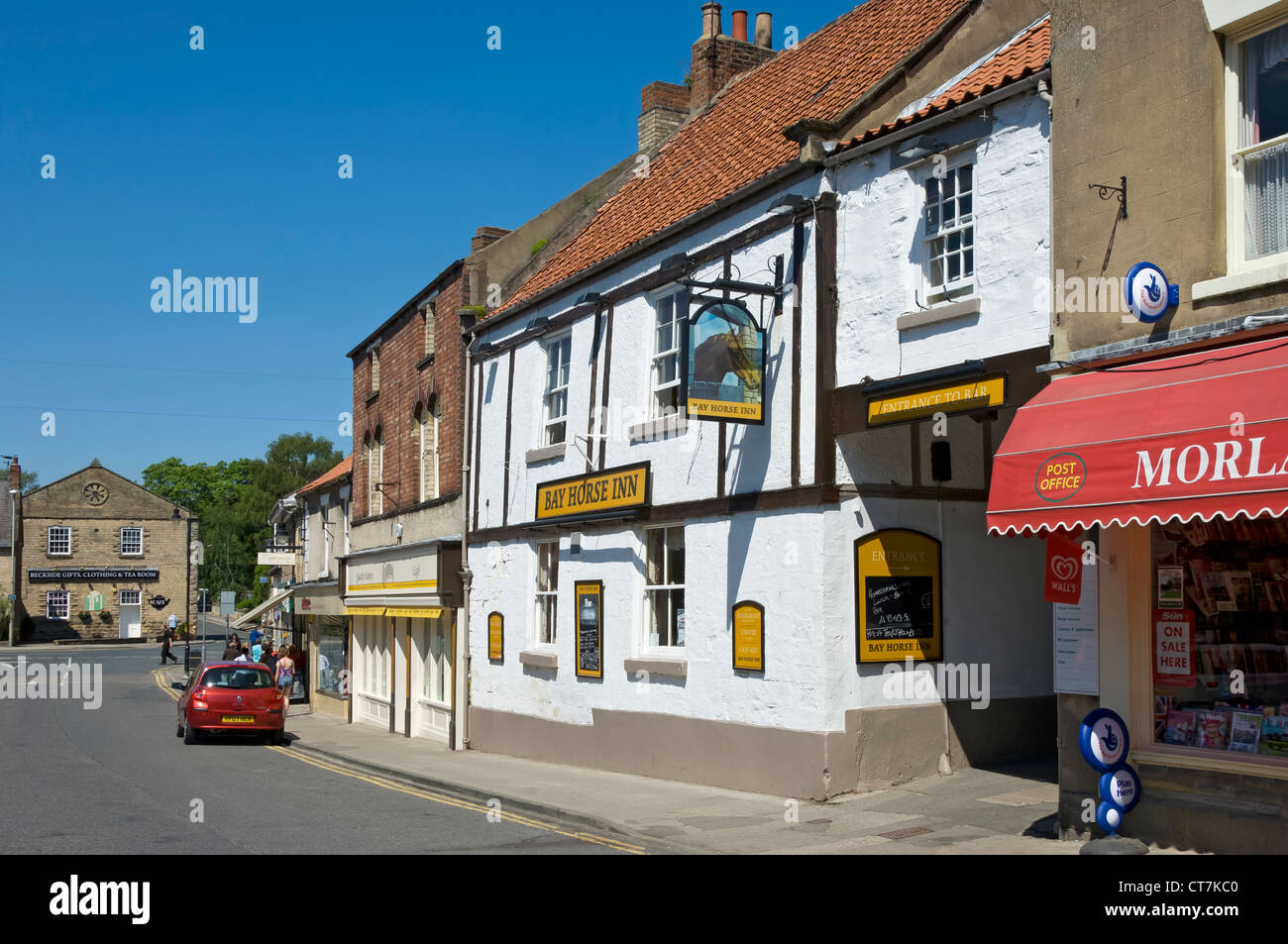 Bay Horse Inn pub public house in summer Market Place Pickering North ...
