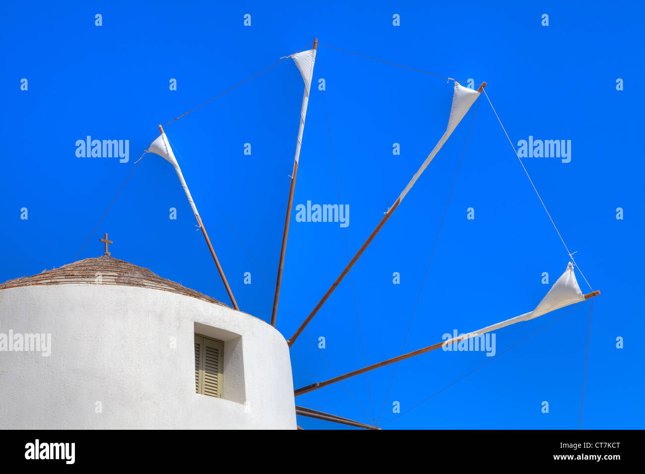 a Greek Windmill on Paros, Cyclades, Greece Stock Photo - Alamy