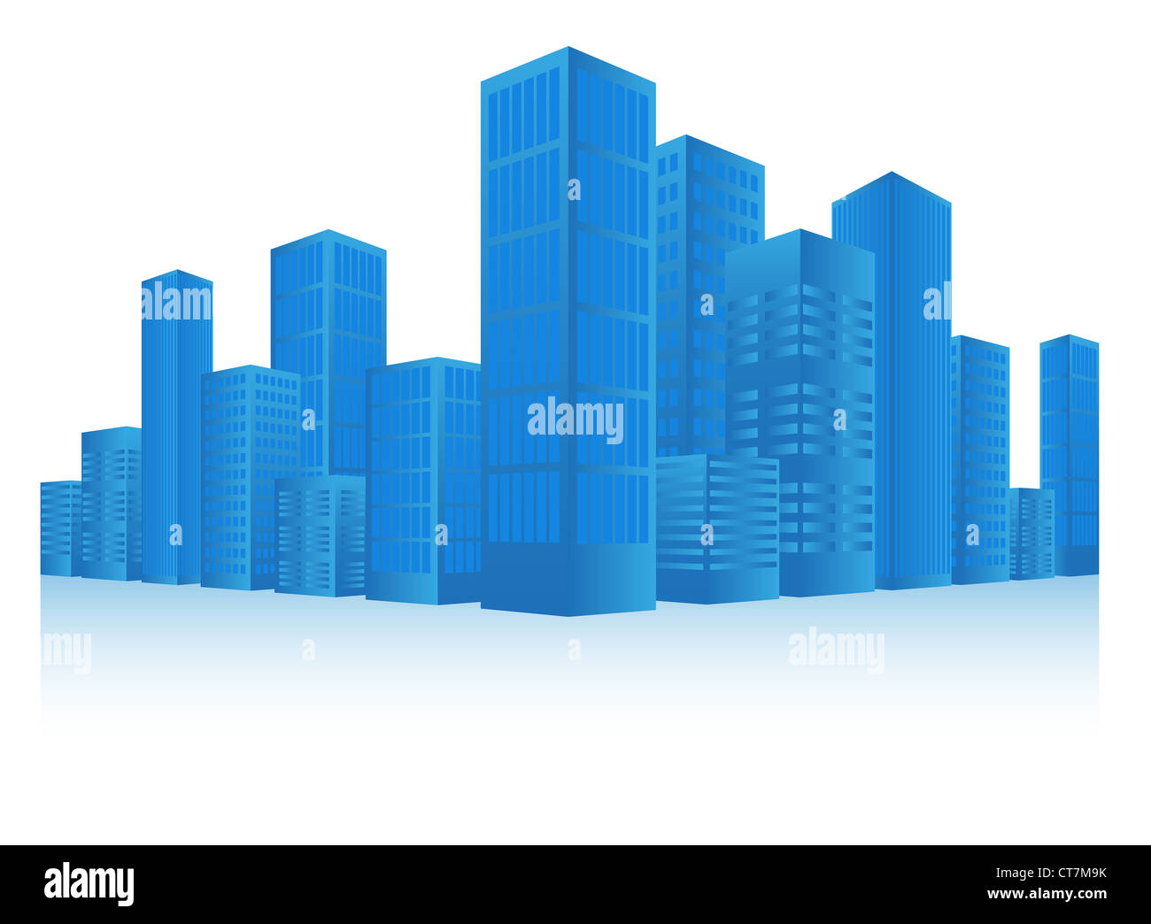 Blue Cityscape Background Stock Photo - Alamy
