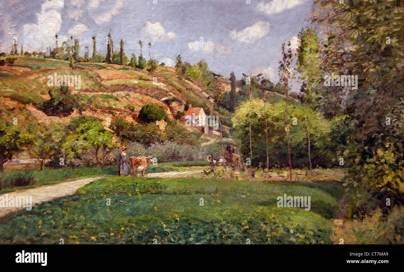 A Cowherd at Valhermeil Auvers sur Oise 1874 Camille Pissarro 1830 ...