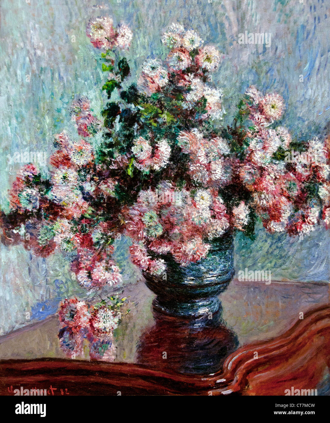 Chrysanthemums 1882 Claude Monet 1840 – 1926 France French Stock Photo ...