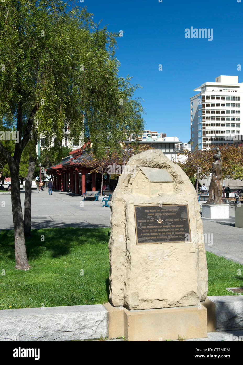 Portsmouth Square, a park in Chinatown in San Francisco, California ...