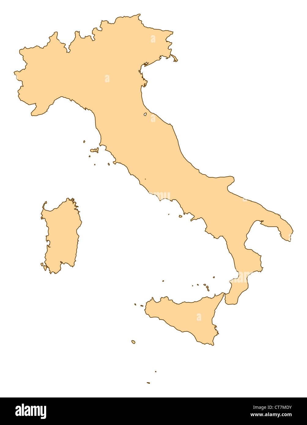 Map of Italy with the several provinces Stock Photo - Alamy