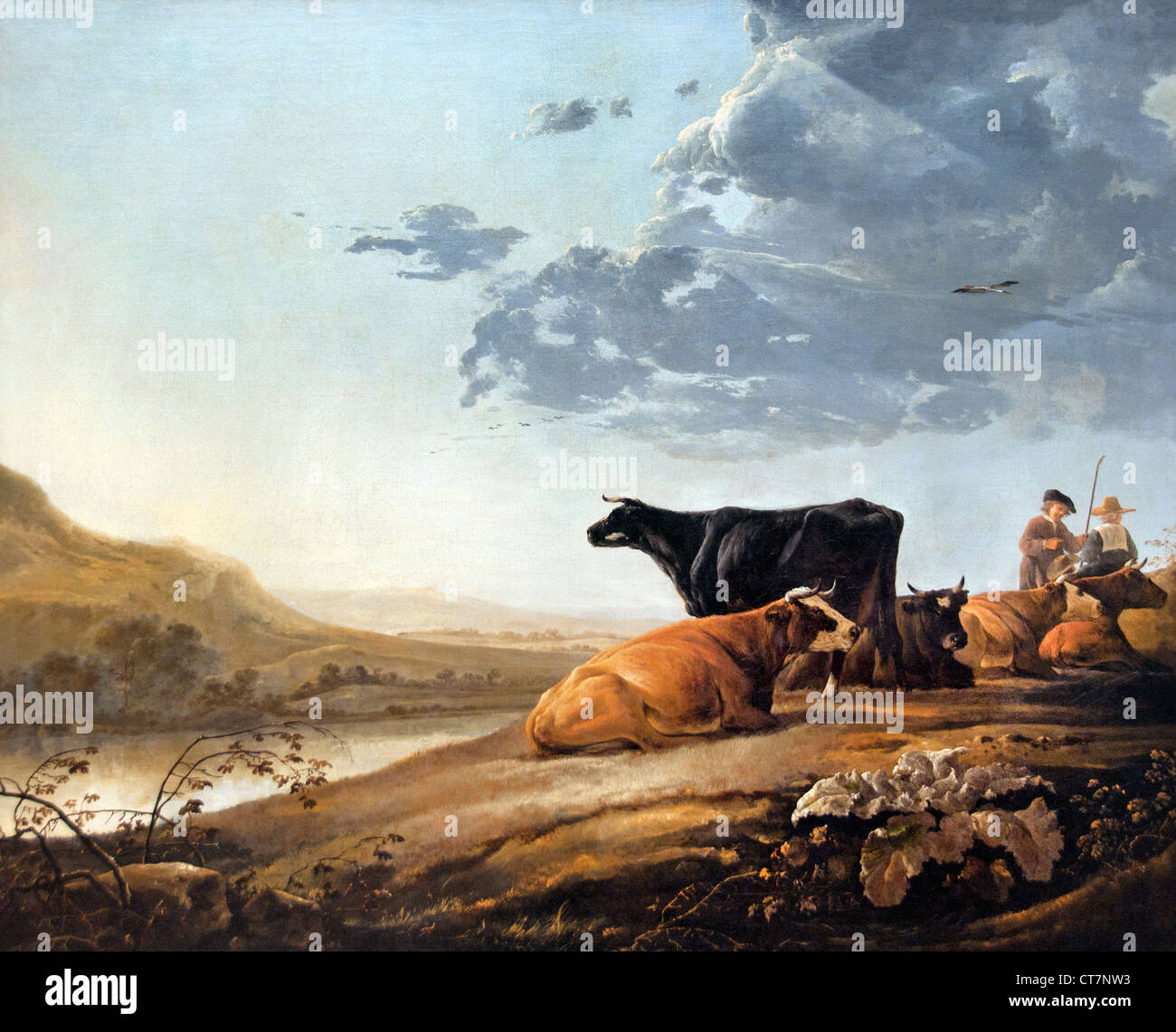 Young Herdsmen with Cows 1655–60 Aelbert Cuyp Dutch Netherlands Stock ...
