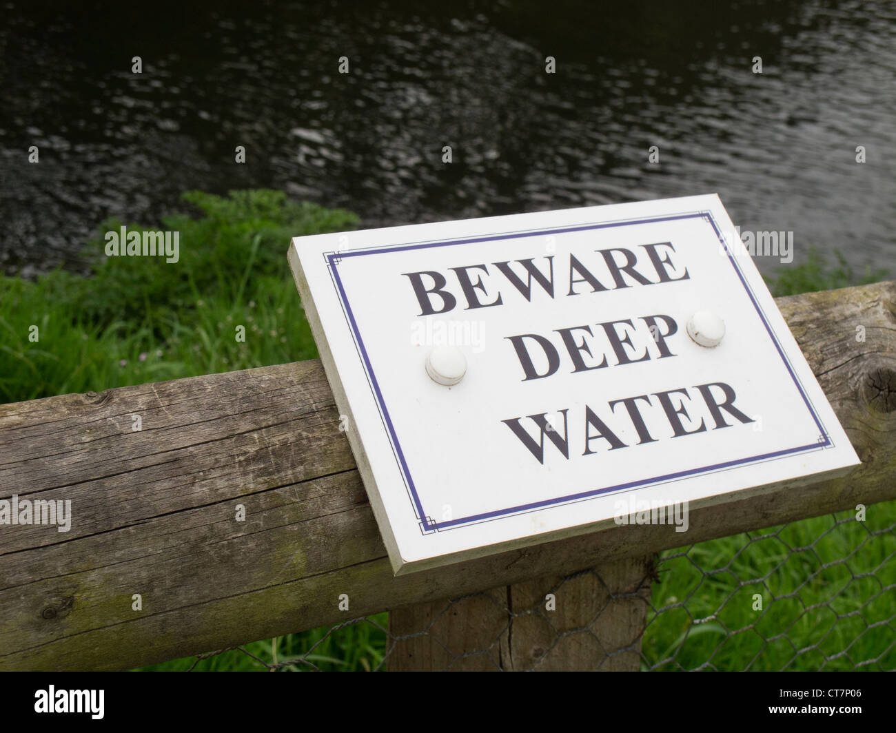Beware deep water sign hi-res stock photography and images - Alamy