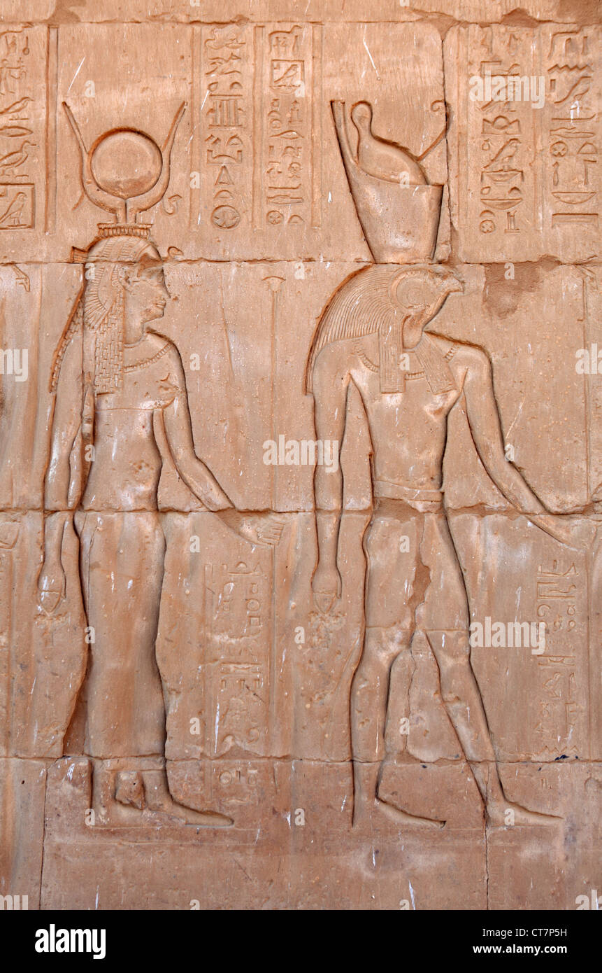 Edfu temple entrance hi-res stock photography and images - Alamy