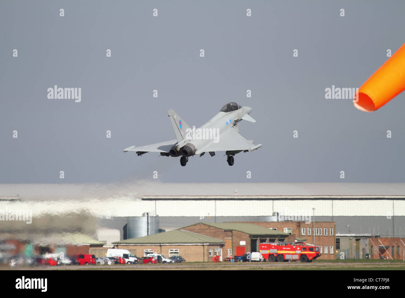 eurofighter typhoon taking off from RAF coningsby lincolnshire Stock ...