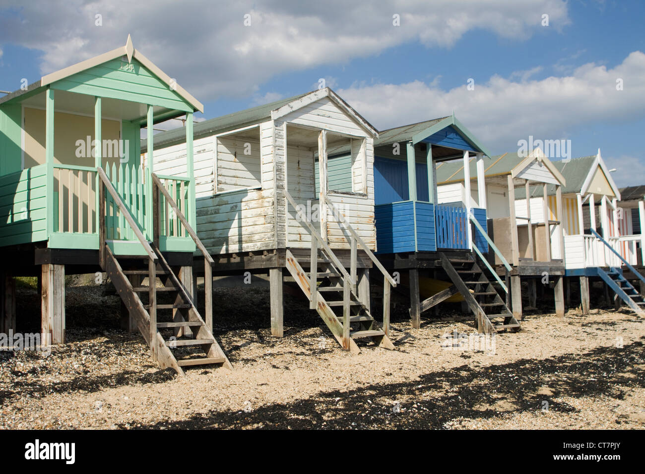 Beach Huts at Southend-on-Sea beach in Essex, England Stock Photo - Alamy
