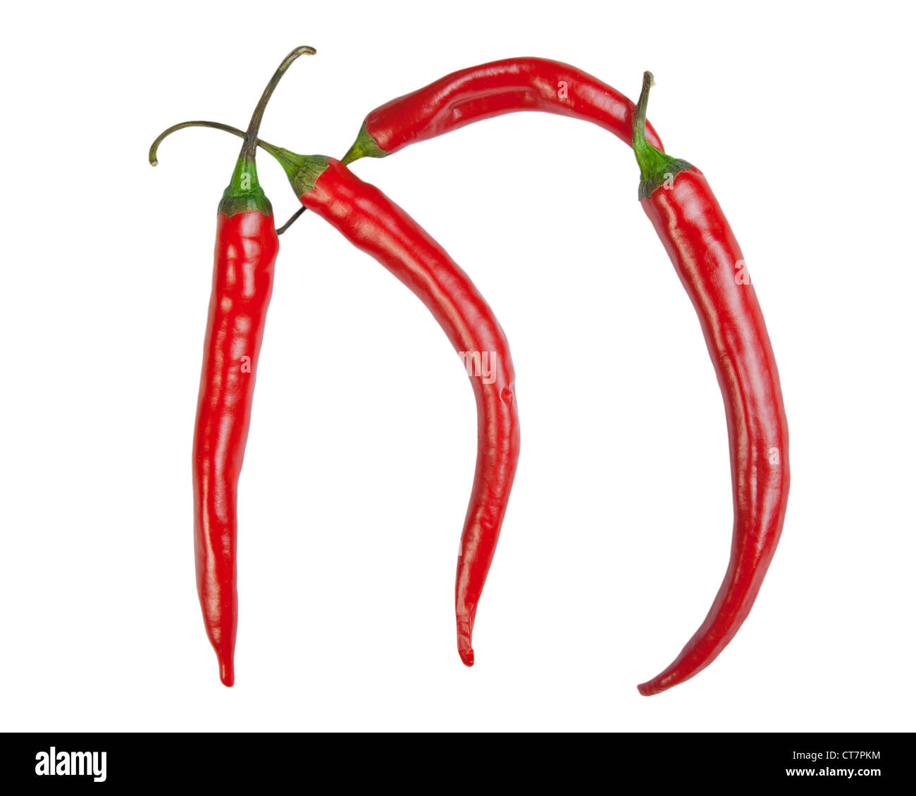 M letter made from chili, with clipping path Stock Photo - Alamy