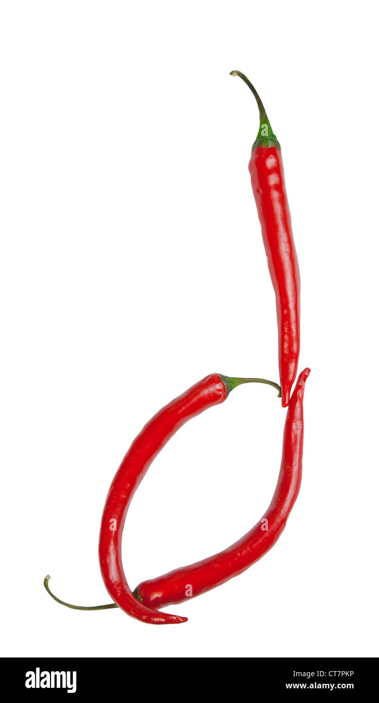 J letter made from chili, with clipping path Stock Photo - Alamy