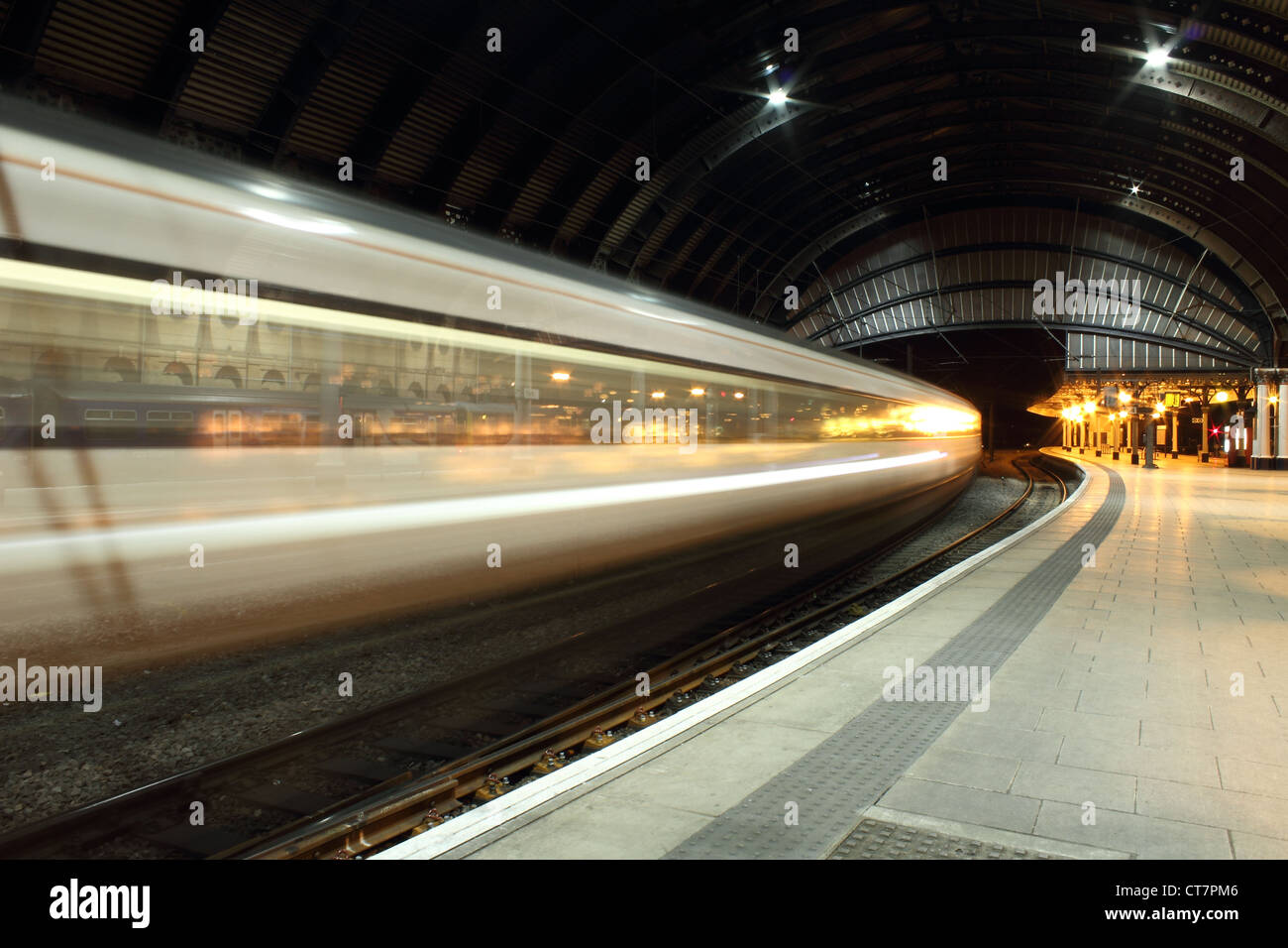 Speeding Train At Night