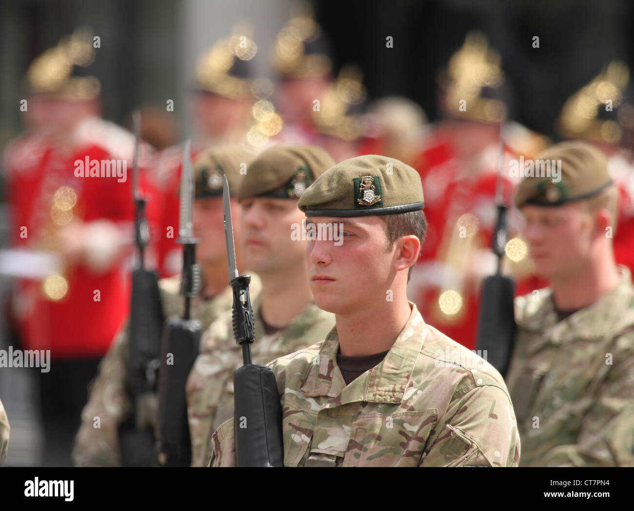the yorkshire regiment on parade in leeds for homecoming from ...
