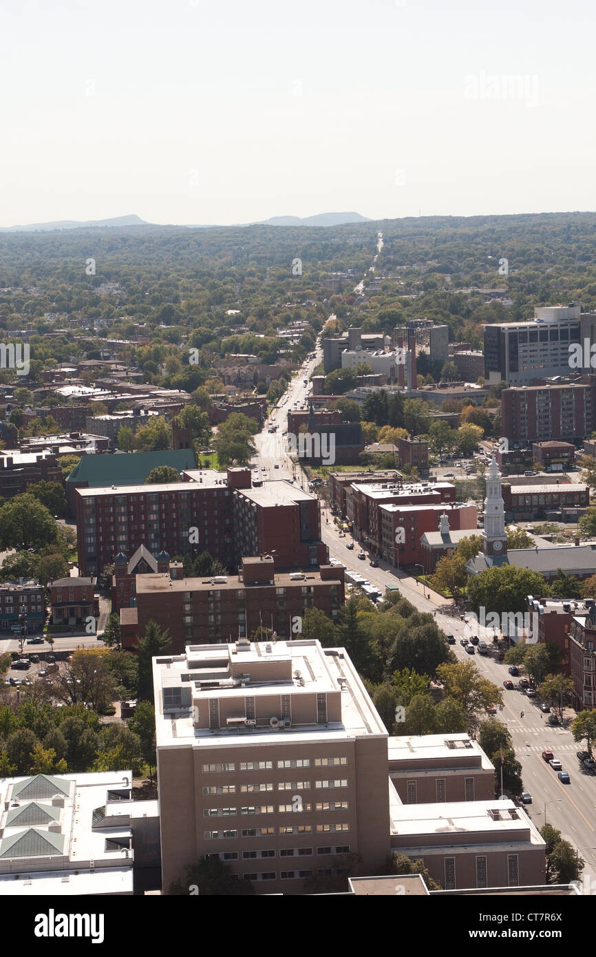 Aerial View of city streets and buildings Stock Photo - Alamy