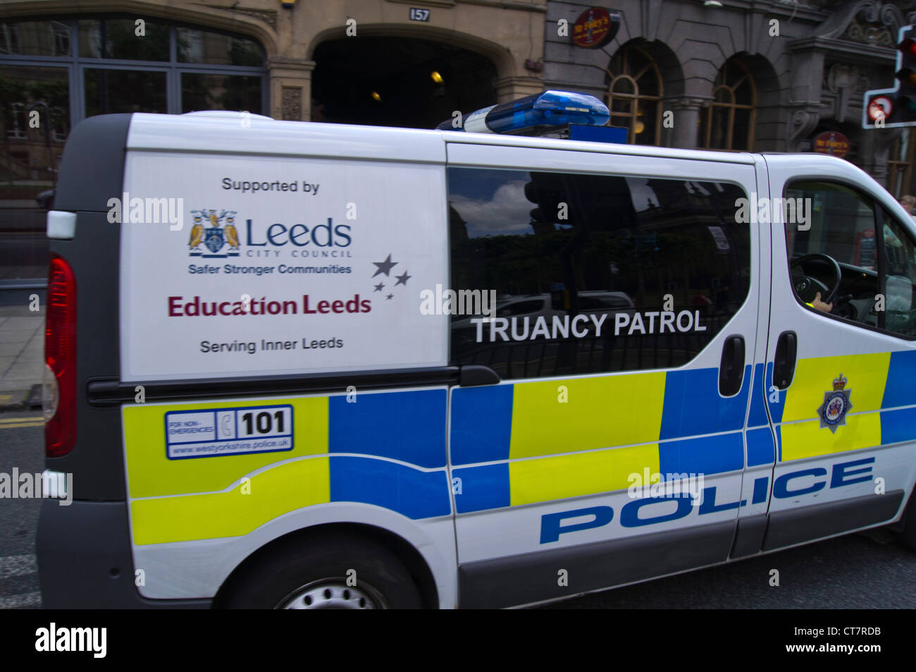 West Yorkshire Police truancy patrol van Stock Photo - Alamy