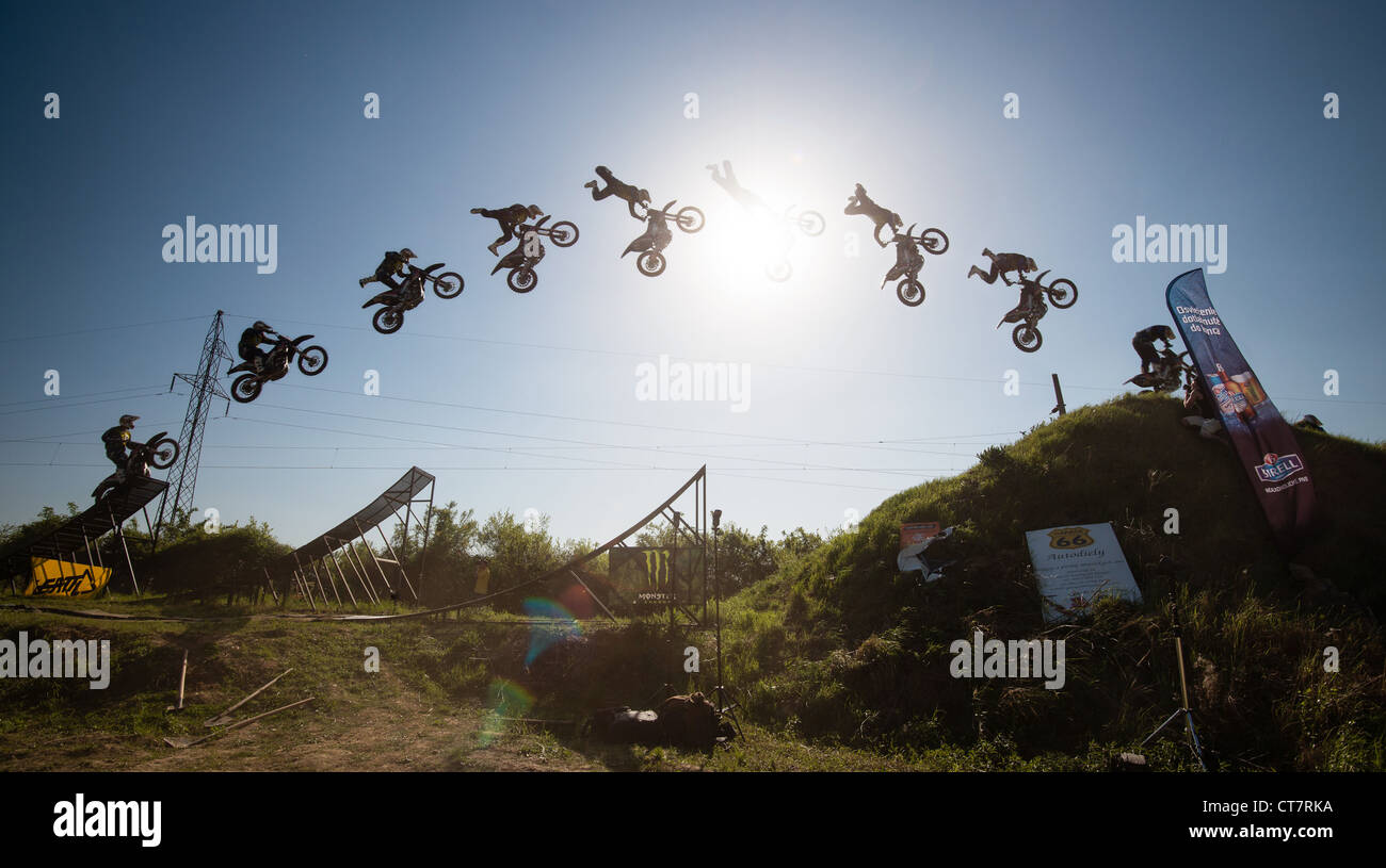Motorcycle jump sequence hi-res stock photography and images - Alamy