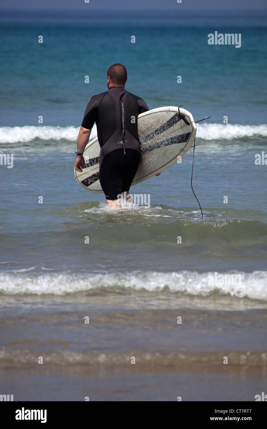 Surfer at Newquay Stock Photo - Alamy