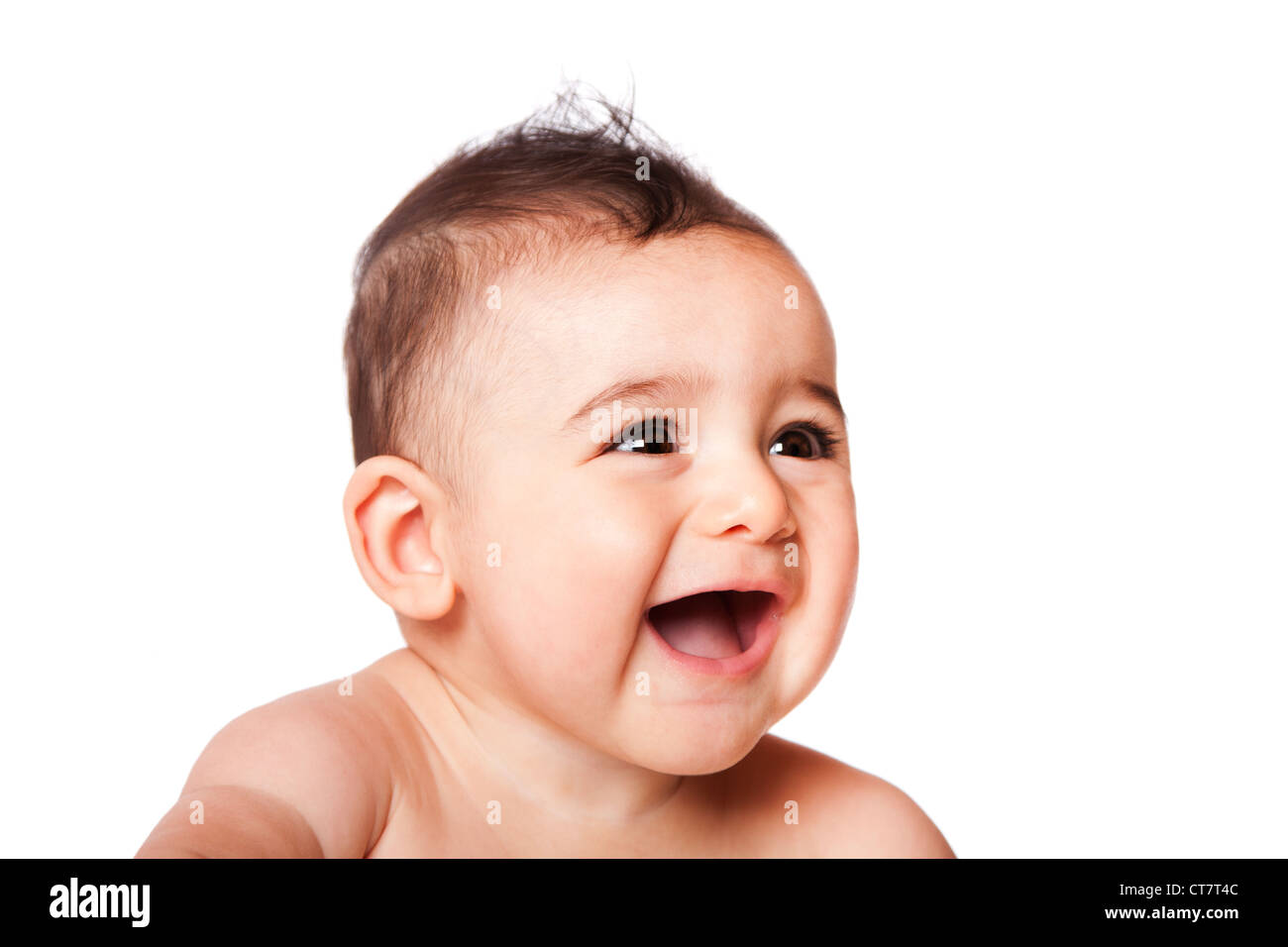 Beautiful expressive adorable happy cute laughing smiling baby infant ...