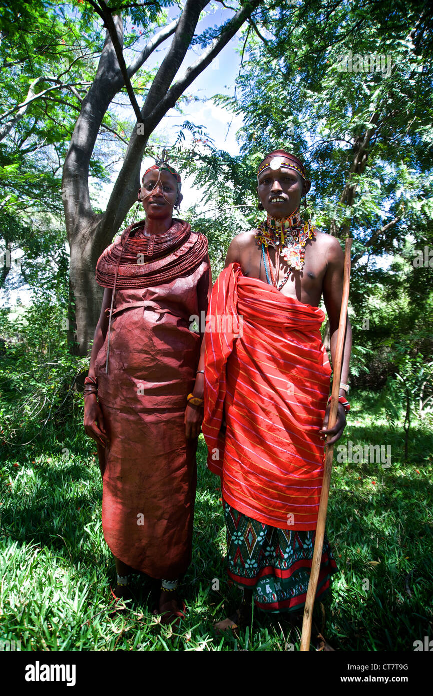 Couple in the wedding day. Samburu, Africa Stock Photo - Alamy