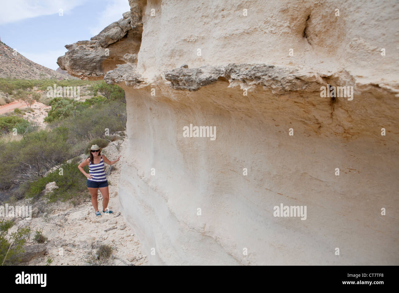 Limestone geology in Cape Range National Park, Western Australia Stock ...