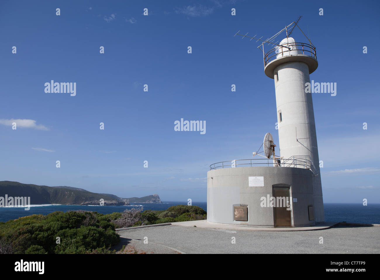 Cave Point Cospas-Sarsat lighthouse on the coast of Albany, Western ...
