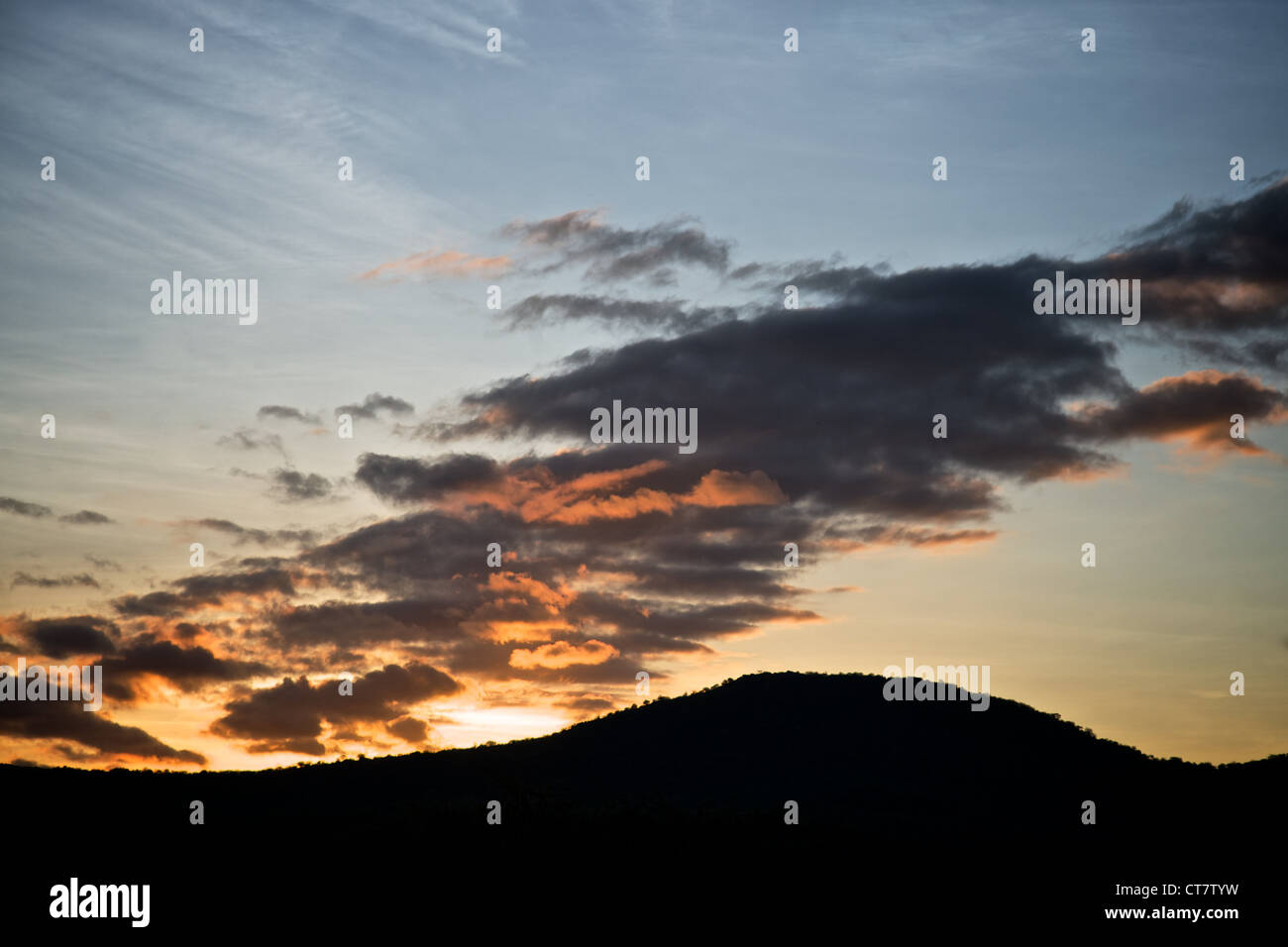 Beautiful sunset in Kenyan landscape. Africa Stock Photo - Alamy