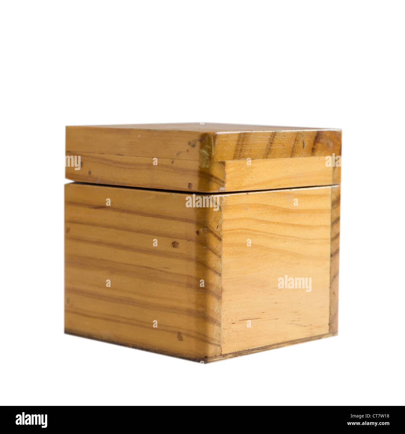 single wooden box with white background Stock Photo - Alamy