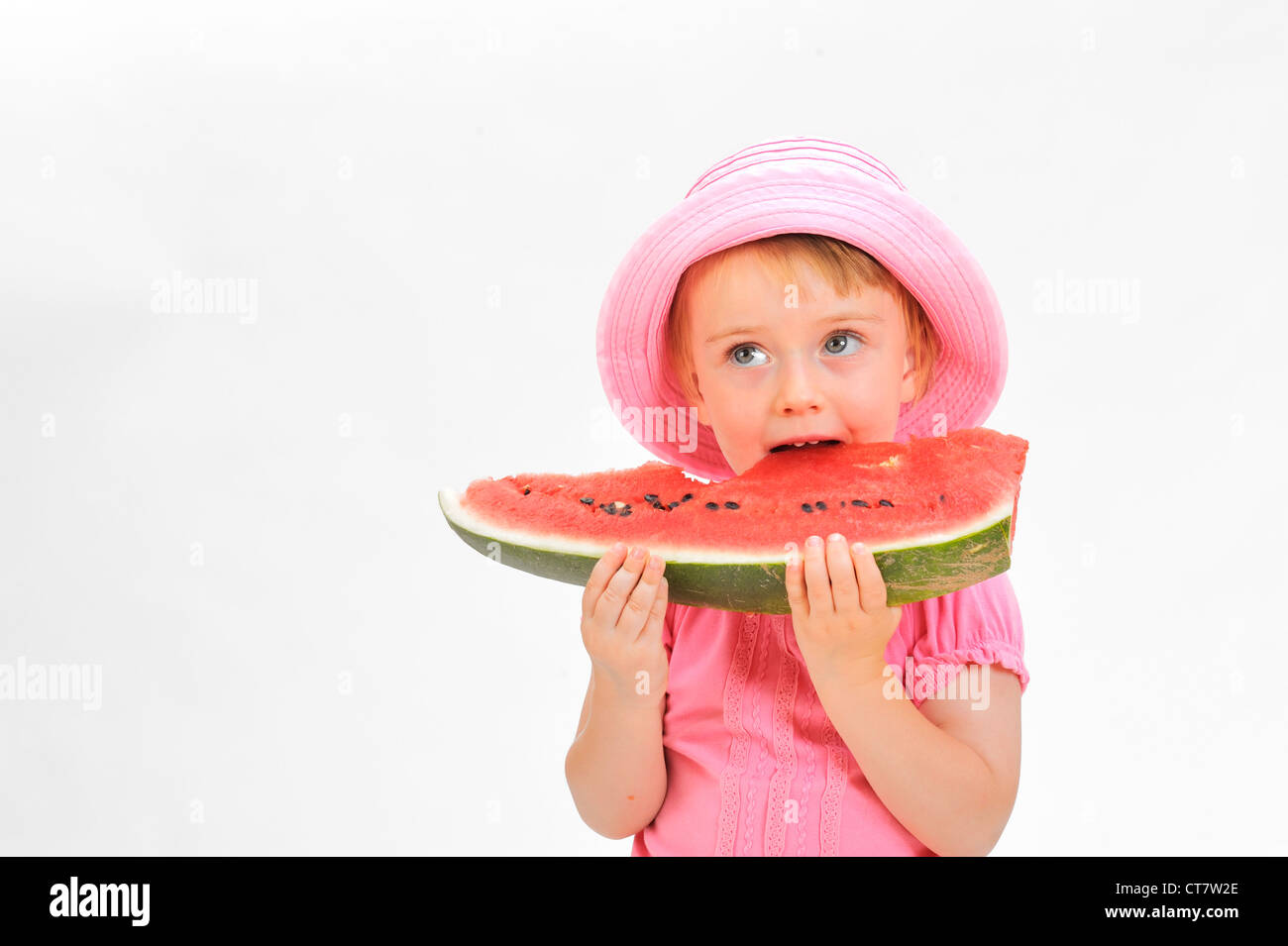 child eating watermelon Stock Photo - Alamy