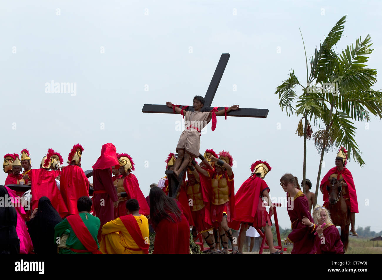 Re-enactment of the crucifixion of Jesus Christ - Good Friday,Holy Week ...