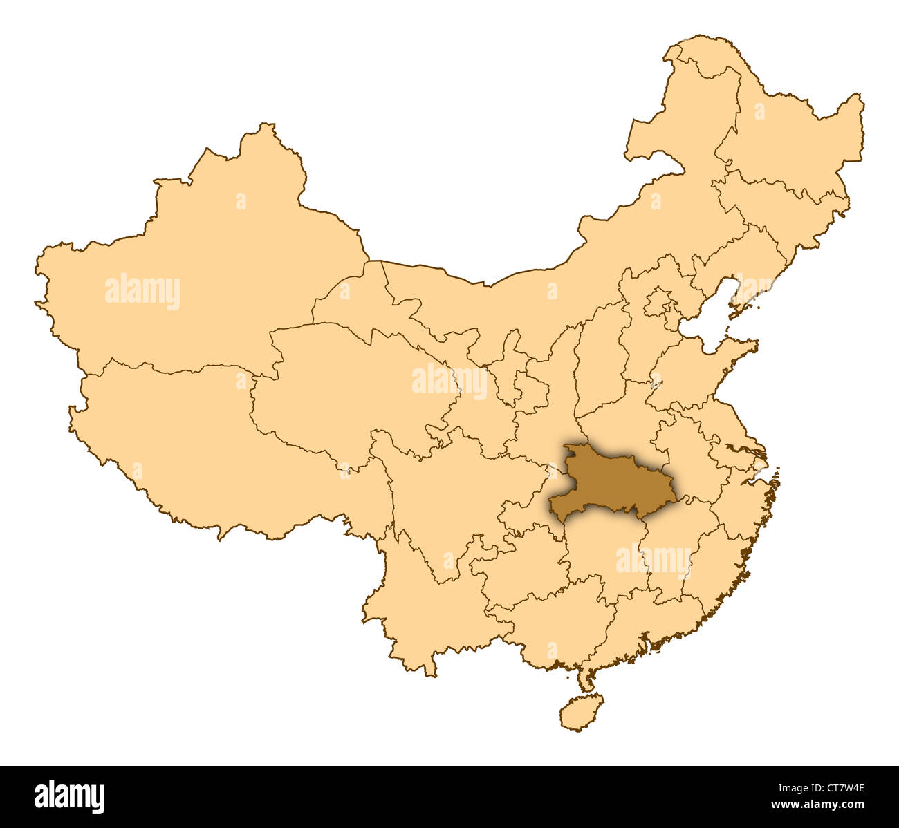 Hubei map hi-res stock photography and images - Alamy