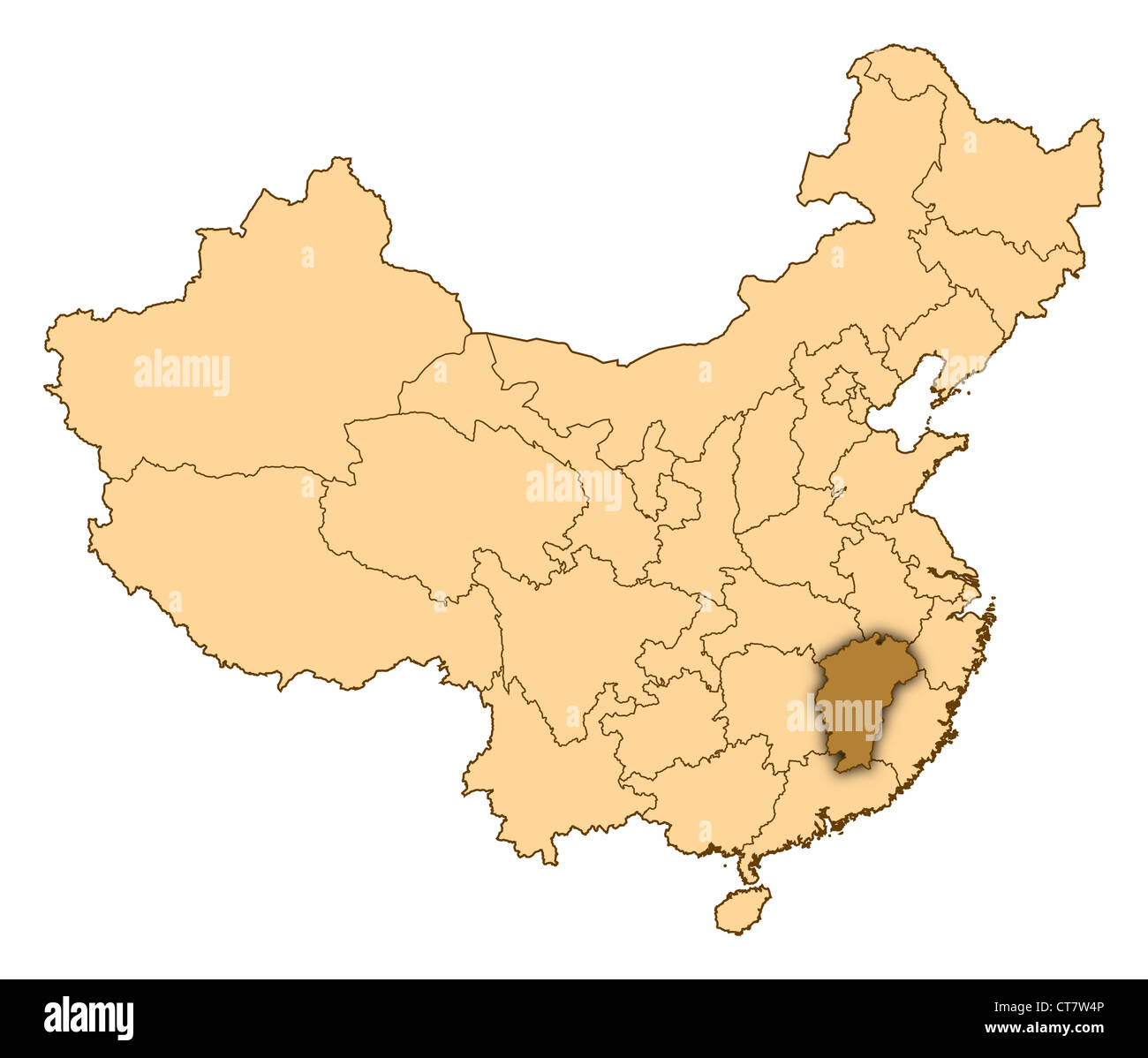 Jiangxi china asia map hi-res stock photography and images - Alamy