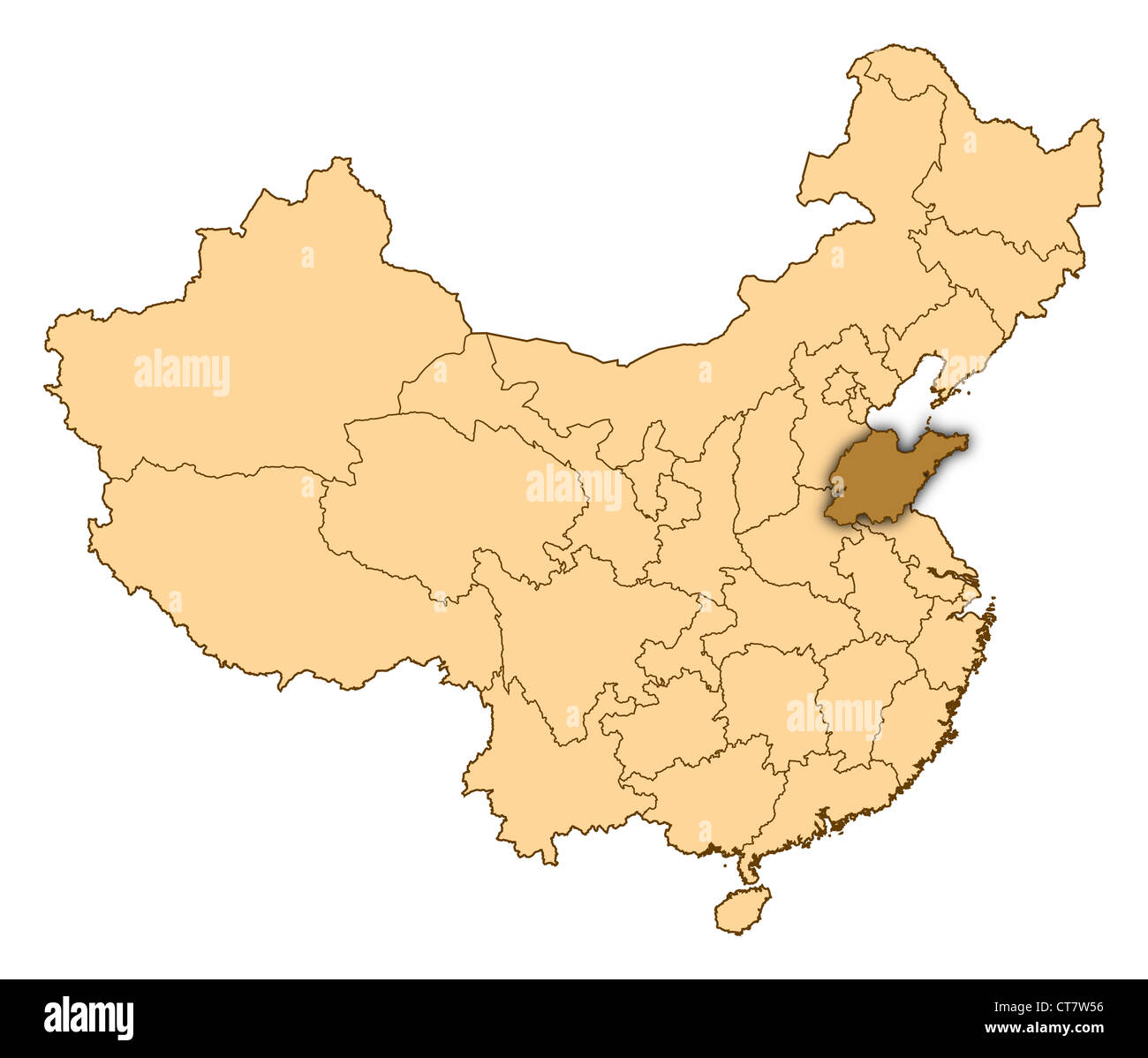 Shandong map hi-res stock photography and images - Alamy