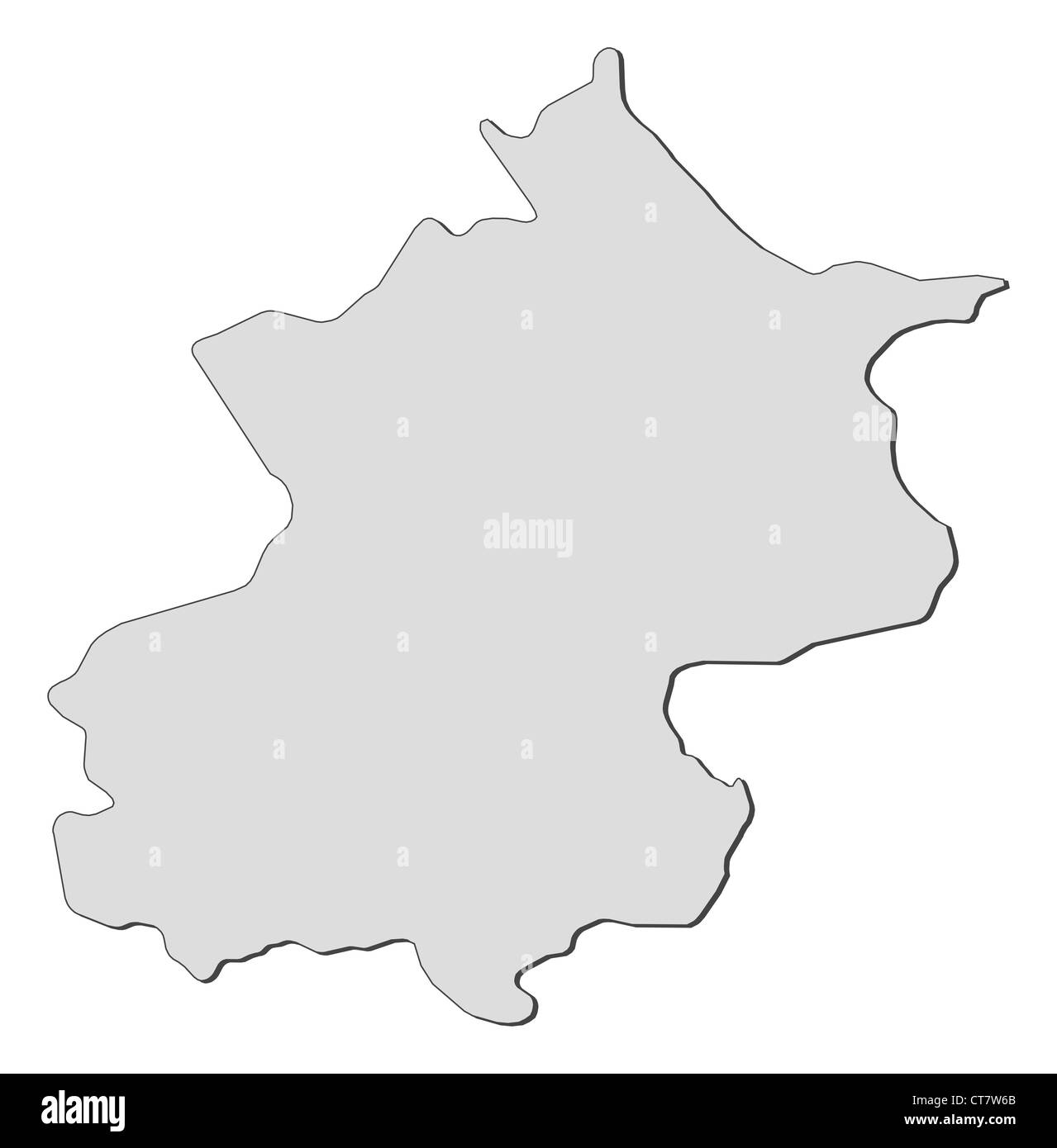 Beijing vector outline map Cut Out Stock Images & Pictures - Alamy