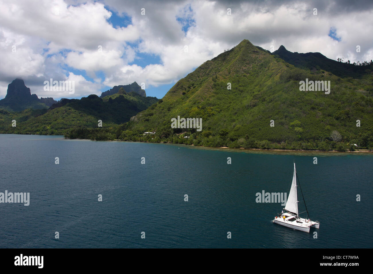 French polynesia sail boat in hi-res stock photography and images - Alamy