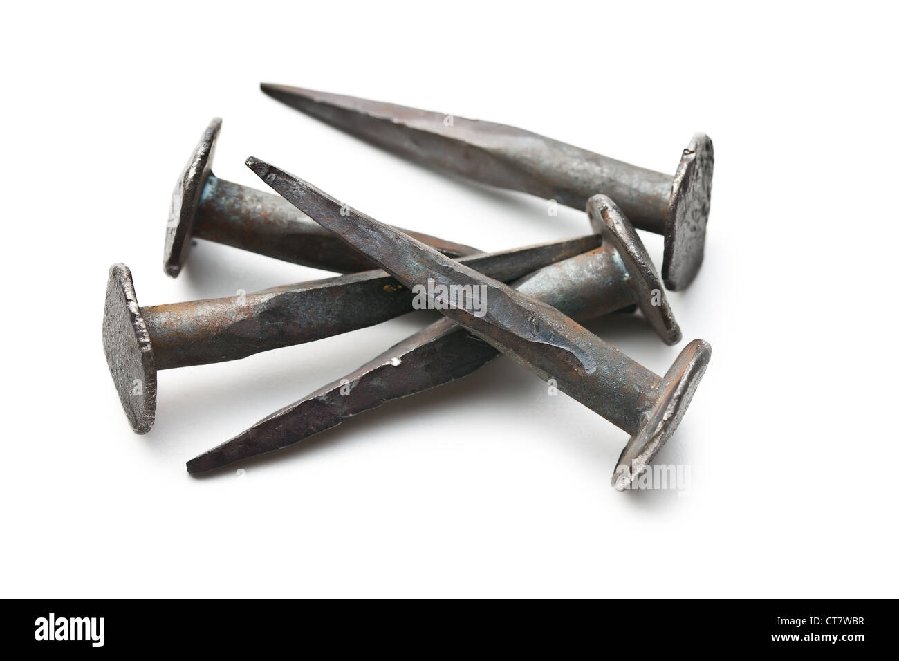 handmade nails on white background Stock Photo - Alamy