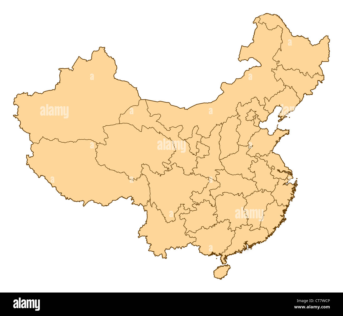Map of China where Macau is highlighted Stock Photo - Alamy